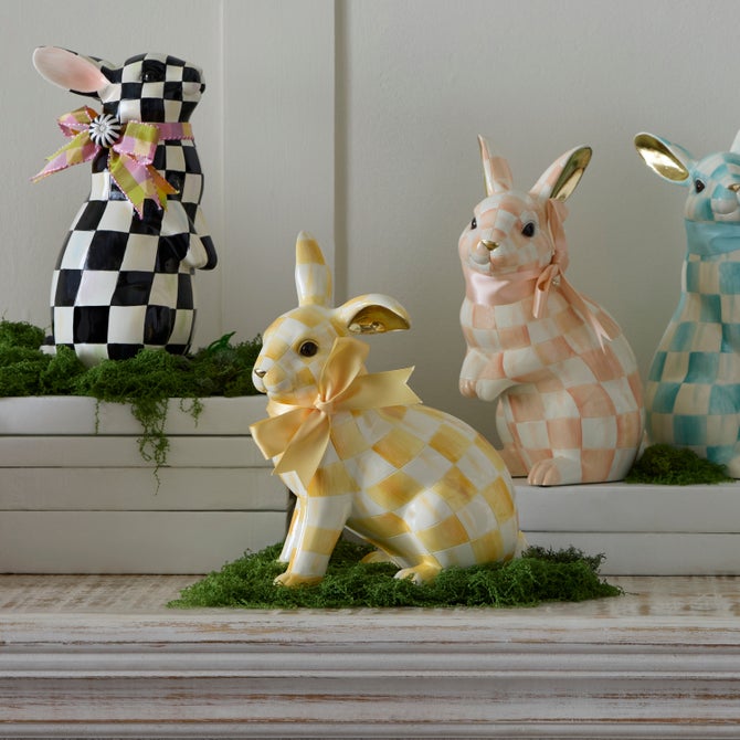 Mackenzie-Childs – Sunshine Check Buster Bunny - Shop Dekado